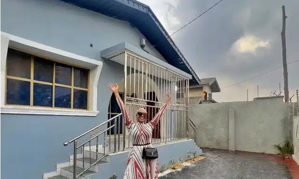 PHOTOS: Actress Nancy Isime builds house for father - Nollytrailers